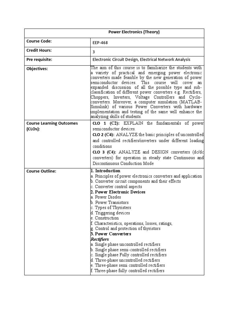 Power Electronics for Students | PDF | Rectifier | Power Electronics