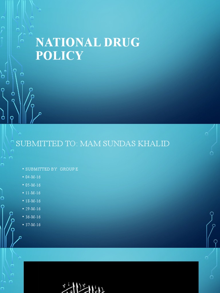 National Drug Policy Overview | PDF | Policy | Strategic Planning