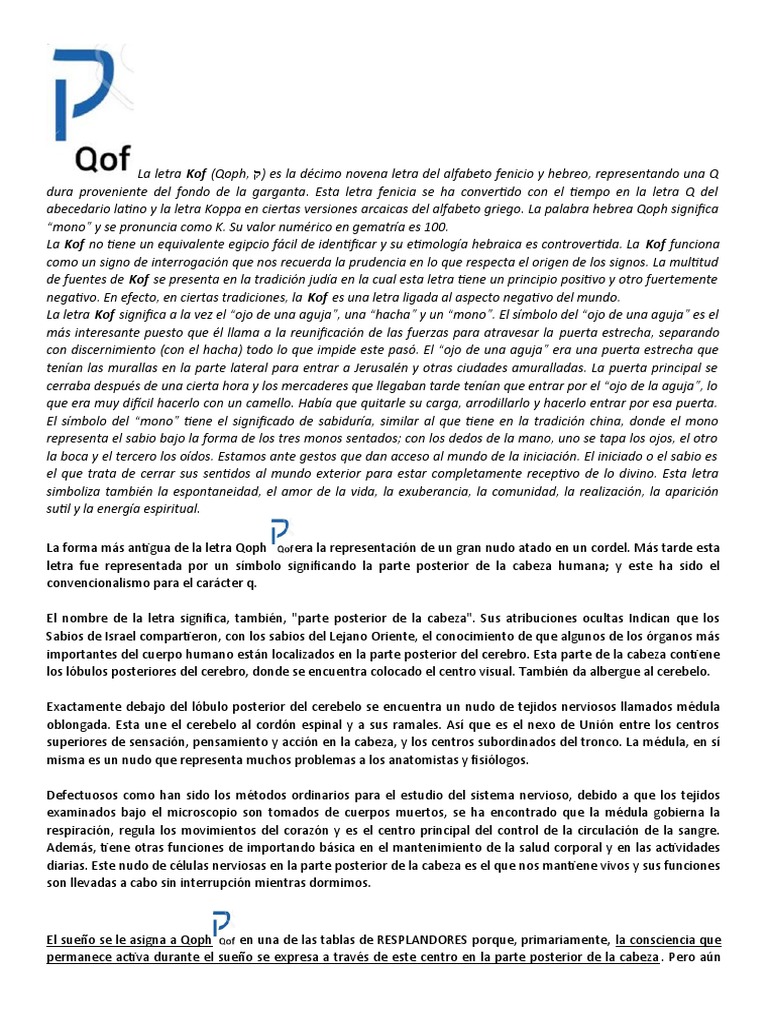 19 Qof | PDF | Placer | Alfabeto