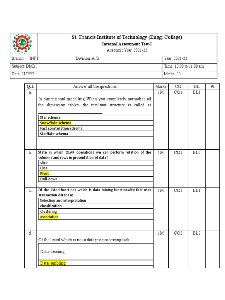 IAT Paper Jan-June 22 DMBI DIV A&B Solution | PDF | Odds | Applied ...