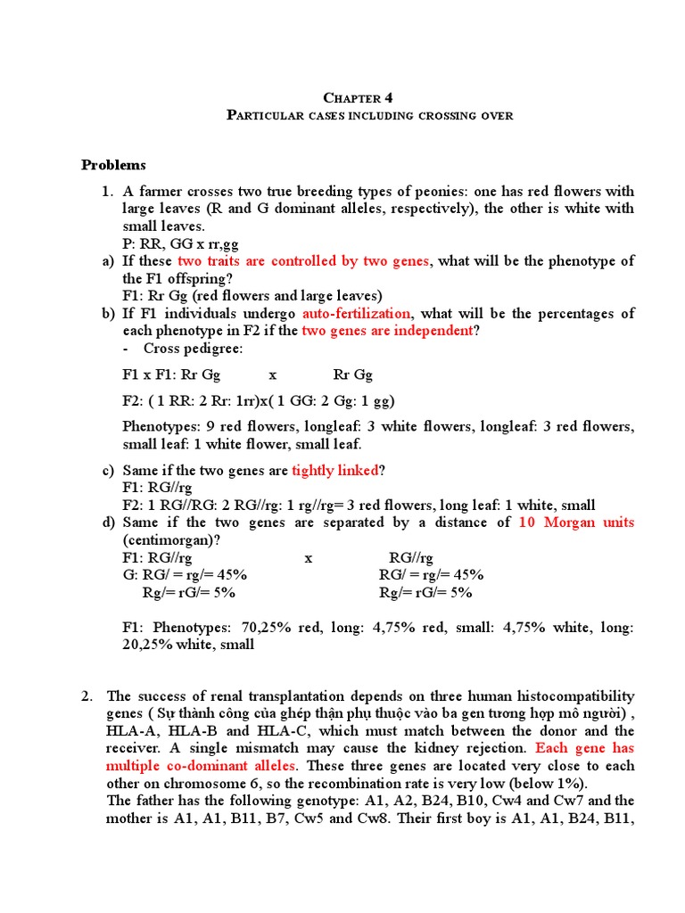 Genetic Crosses and Probability Analysis | PDF