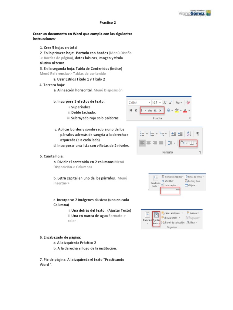 Practico 2 Word | PDF