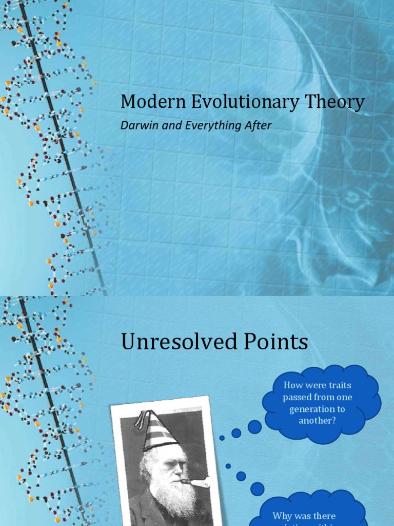 Modern Evolutionary Theory | PDF | Evolution | Genetics