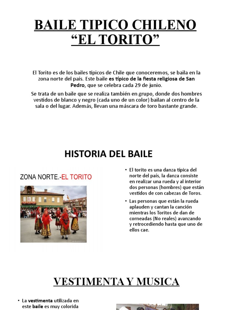 El Torito: Baile Típico del Norte de Chile | PDF