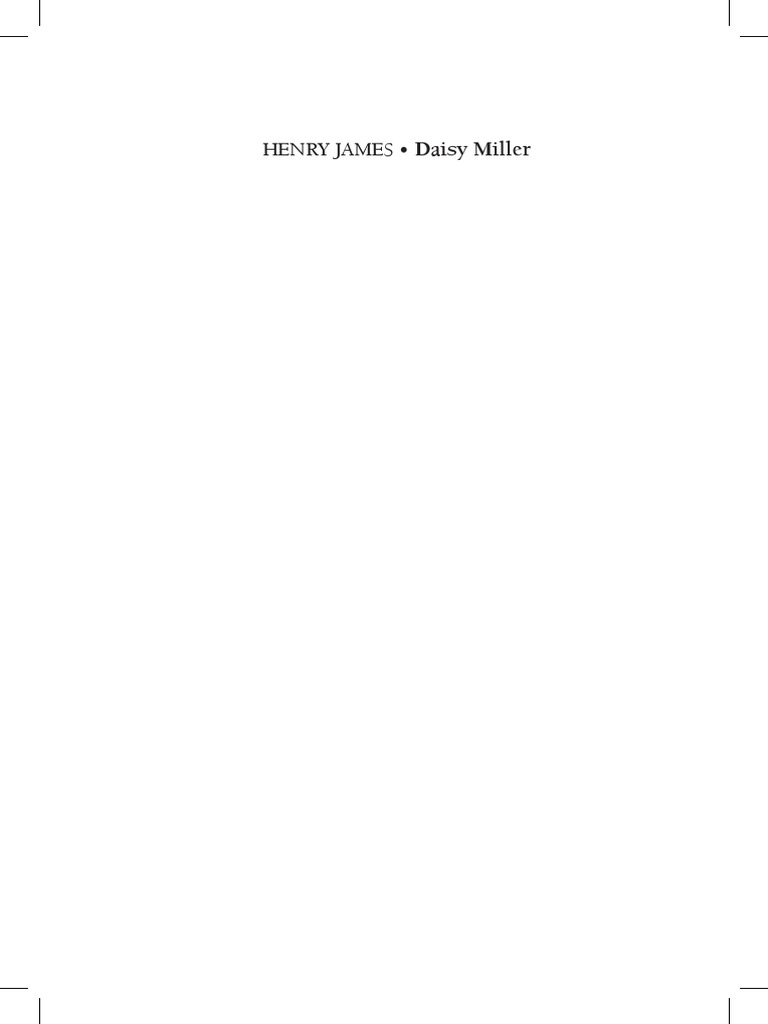 Daisy Miller PDF | PDF