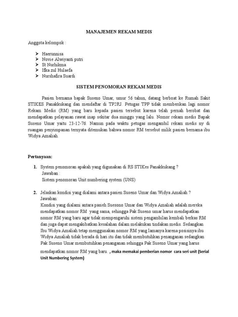 Manajemen Rekam Medis | PDF
