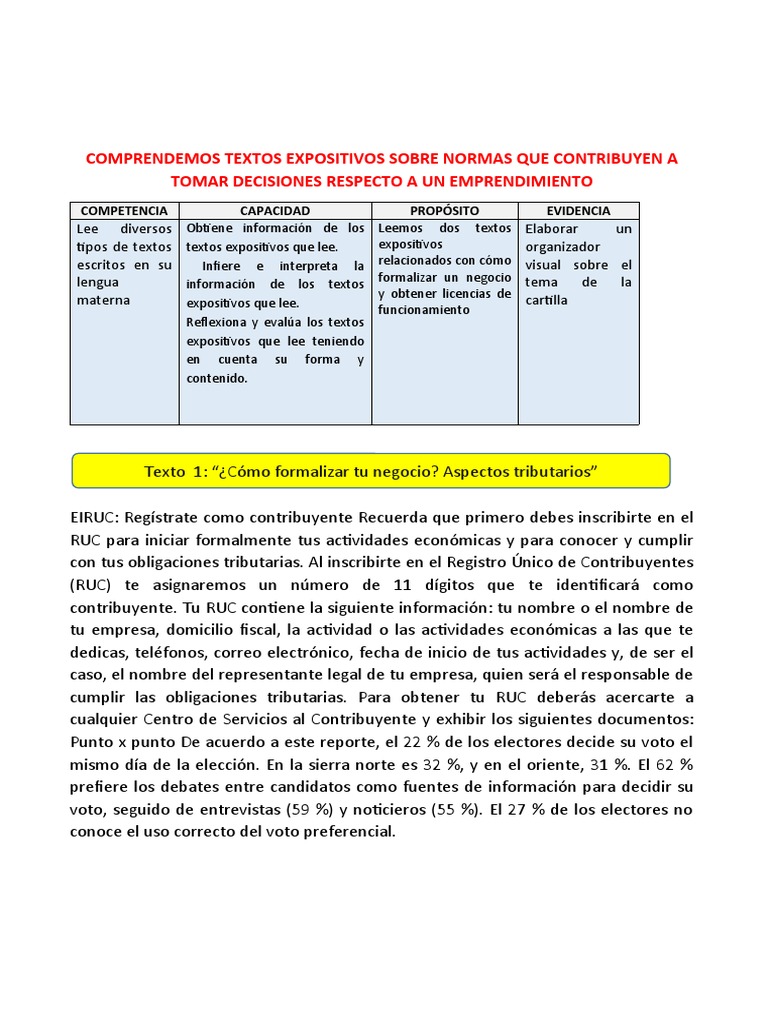 ACTIVIDAD DE APRENDIZAJE 5 Comprendemos Textos | PDF