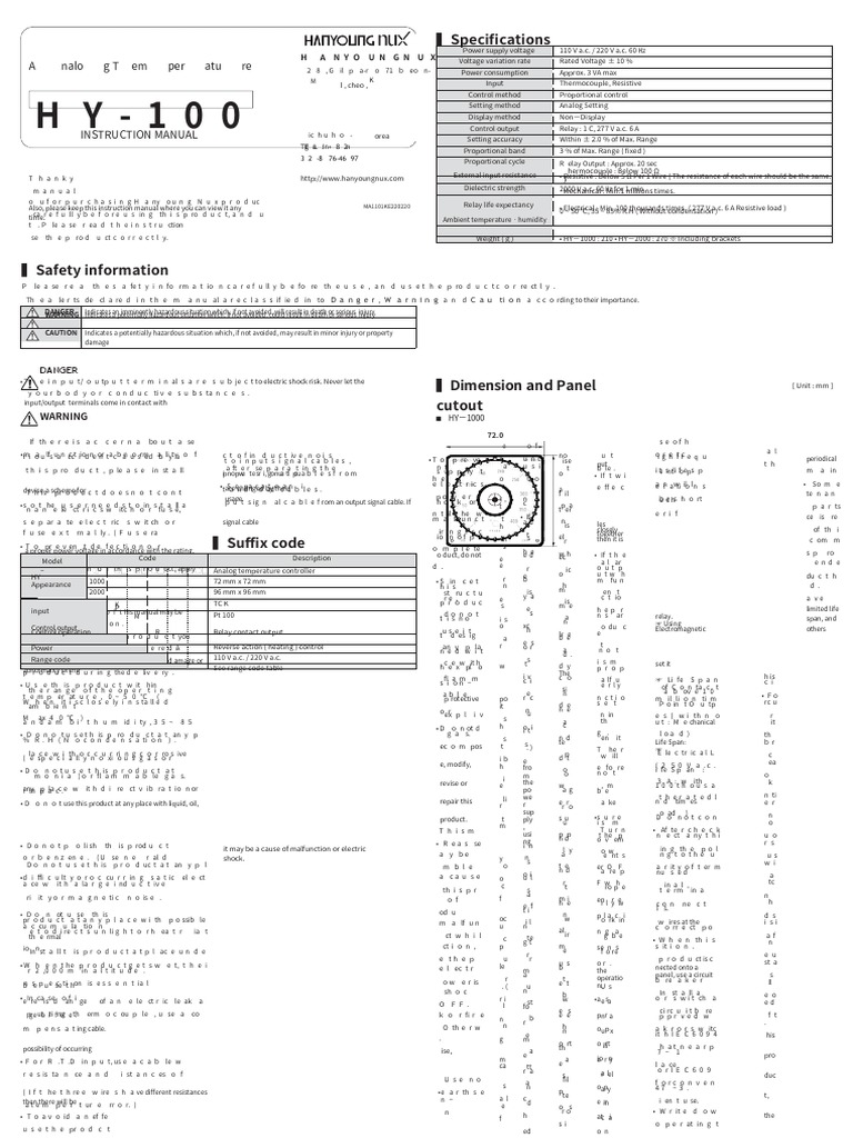 HY1000-2000 Series HY | PDF