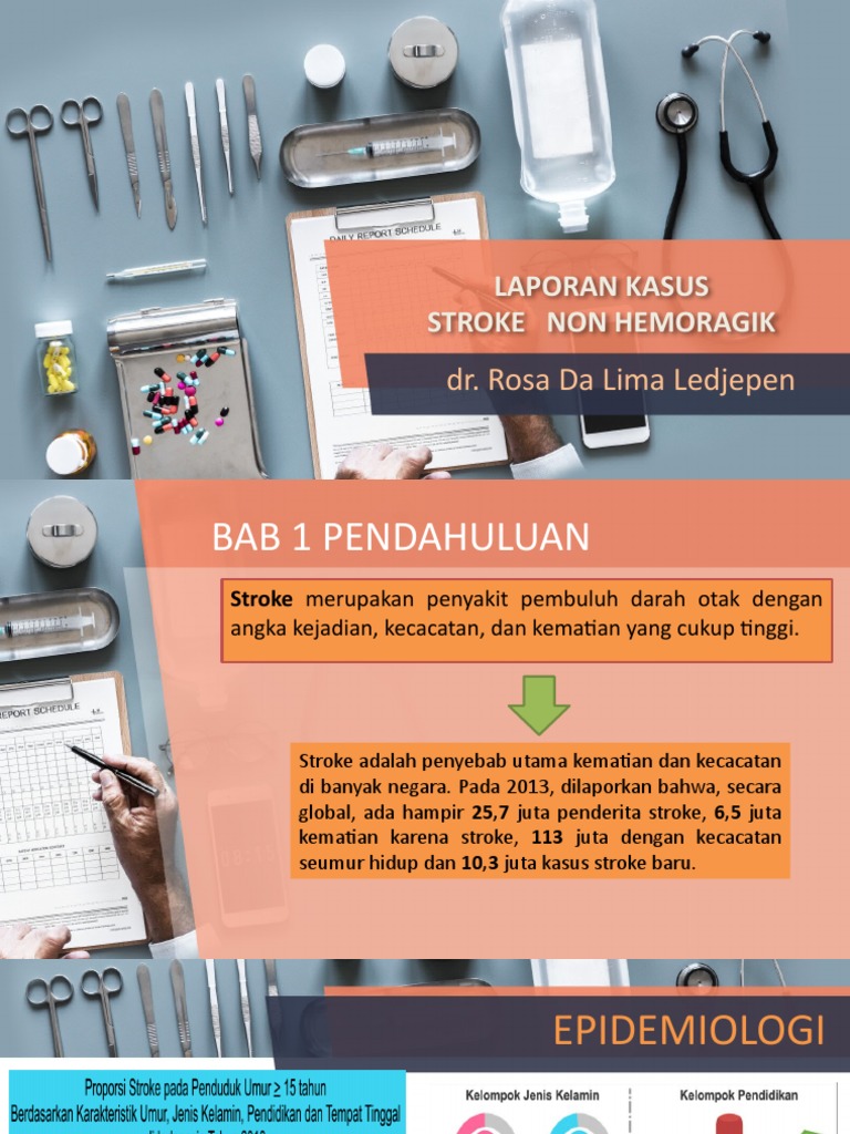 Stroke Non Hemoragik pada Pasien Wanita Berusia 50 Tahun | PDF