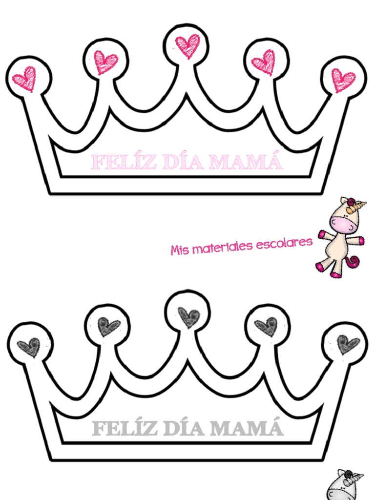 ??coronas y Tarjetas para Mamá Mis Materiales Escolares PDF | PDF