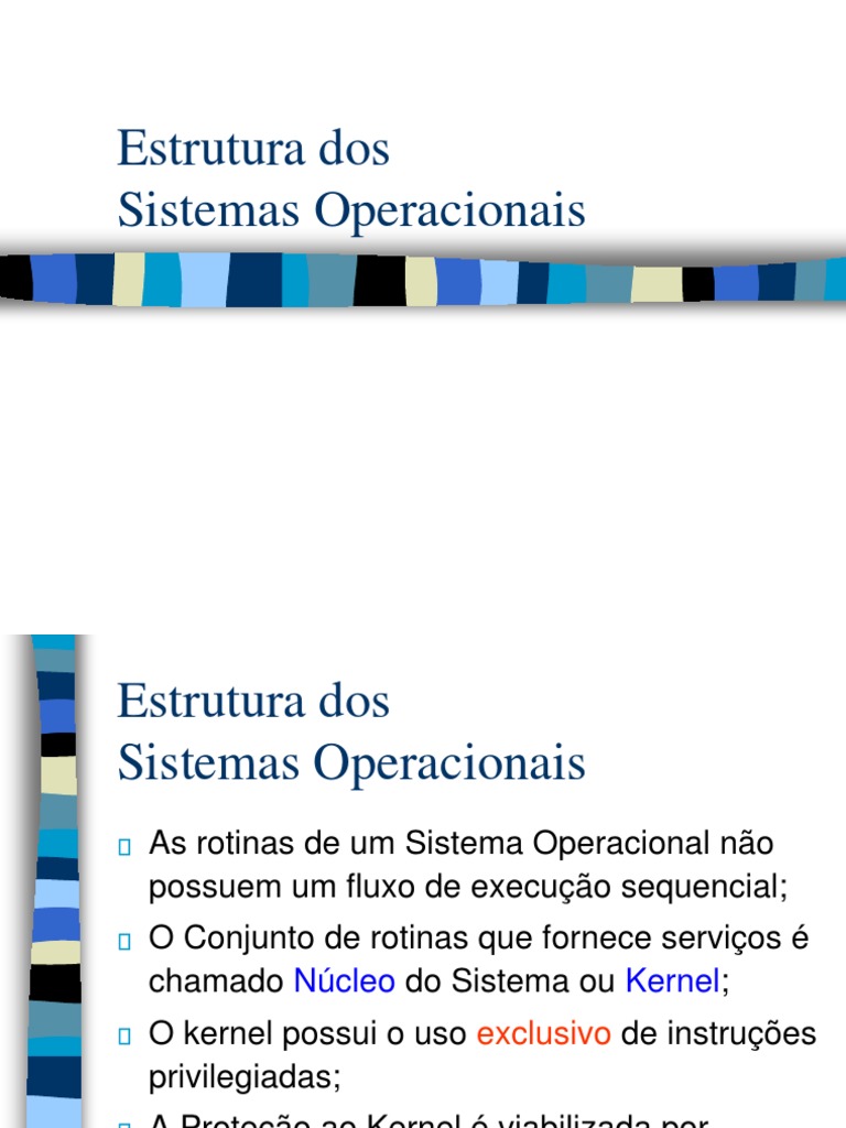 03 - Estrutura Dos SO PDF | PDF | Sistema operacional | Kernel (sistema operacional)