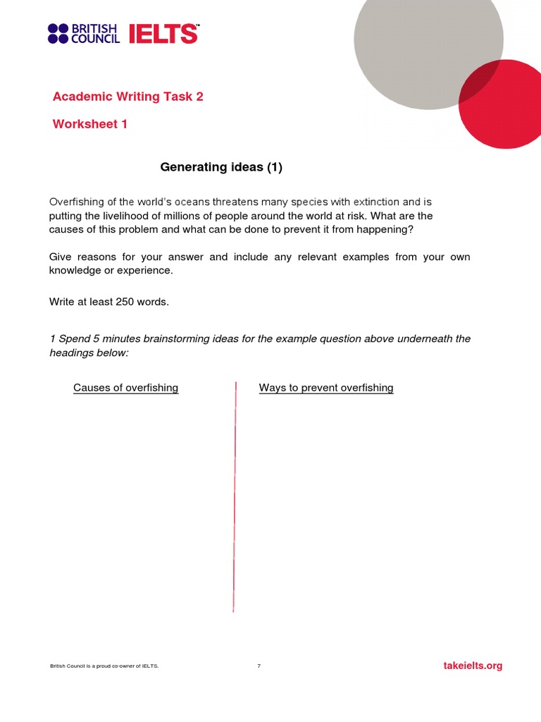 writing_task_2_problems_and_solutions-STUDENT COPY.pdf | PDF | Overfishing | Natural Environment