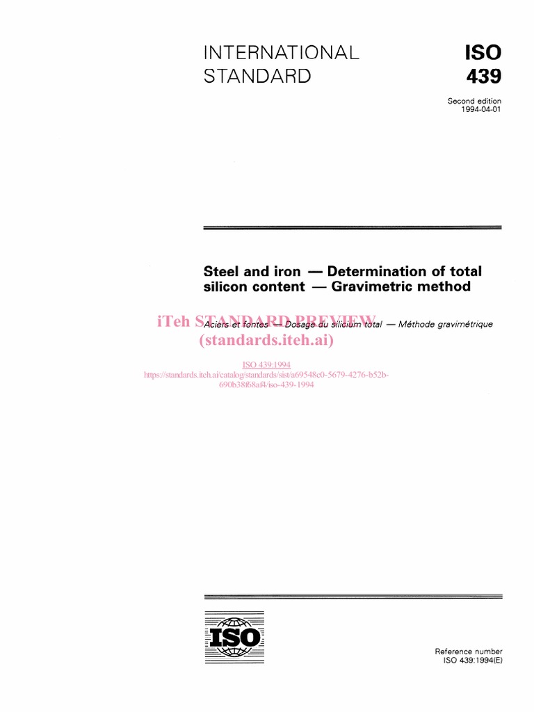 Iso 439 1994 PDF | PDF | International Organization For Standardization ...