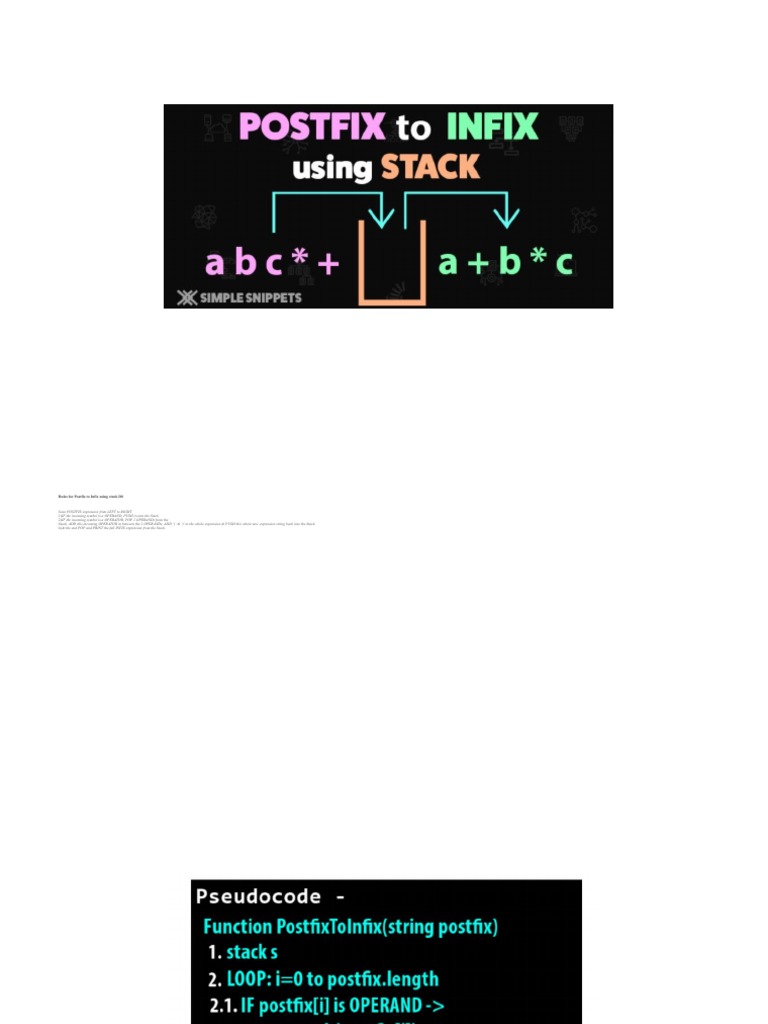 Postfix To Infix | PDF