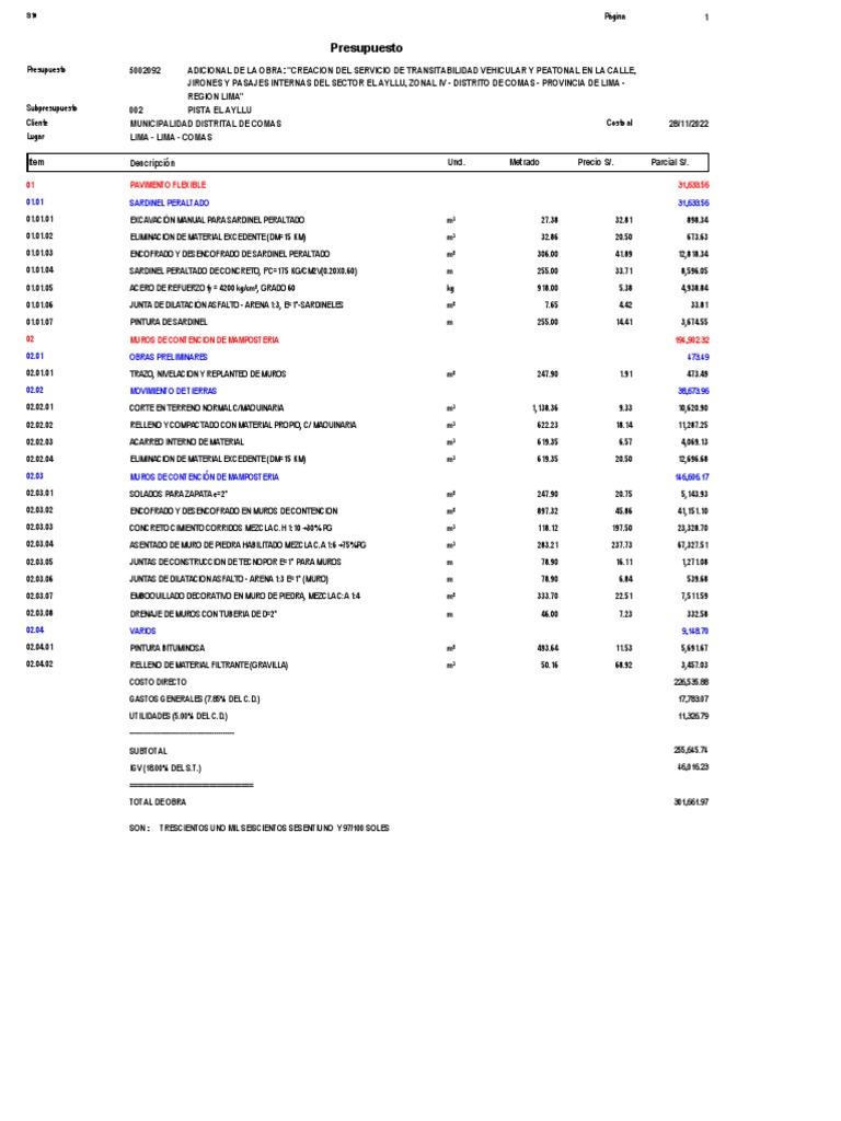 Adicional de Obra | PDF