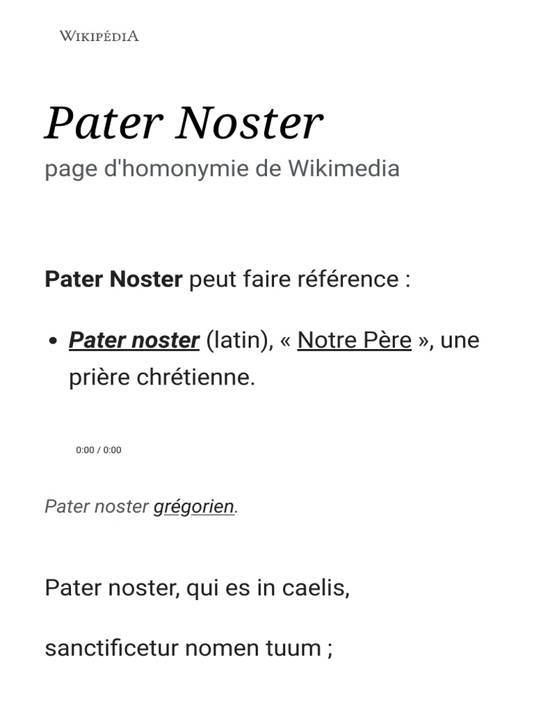 Pater Noster - Wikipédia PDF | PDF