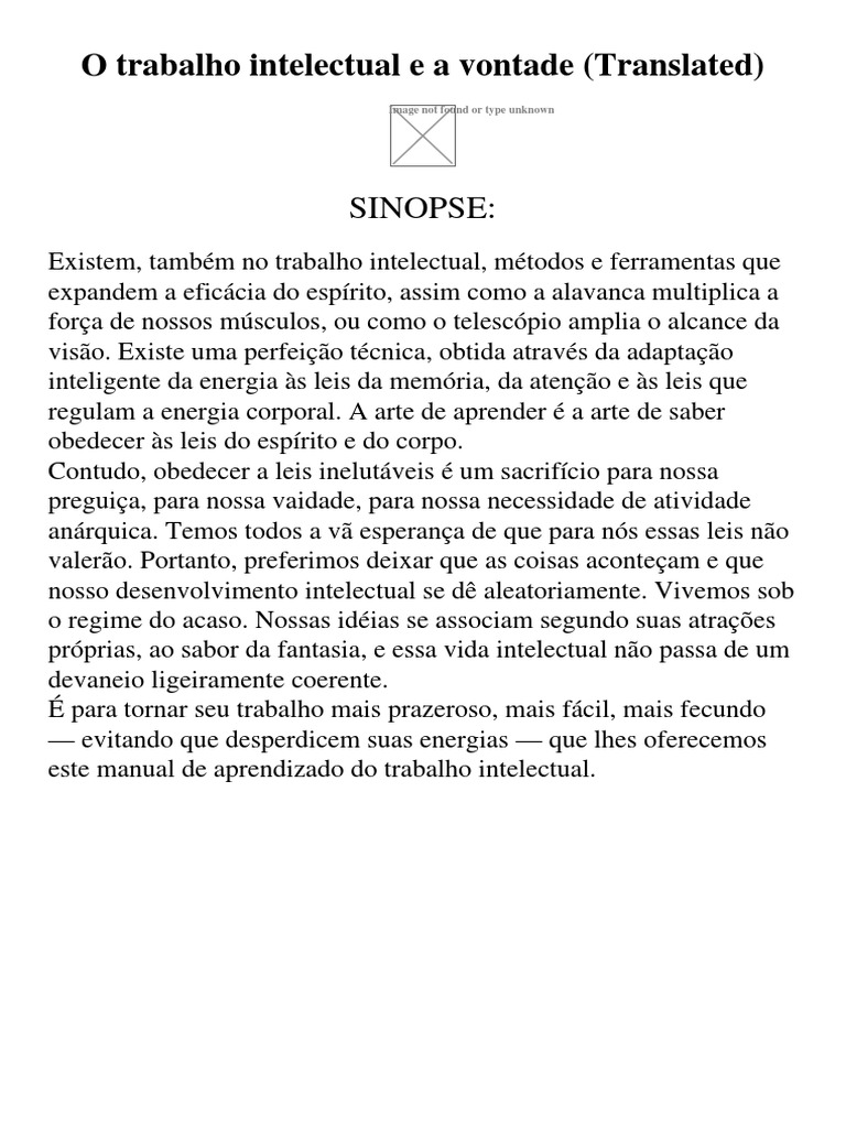 Manual para Aprimorar o Intelecto | PDF | Autoajuda