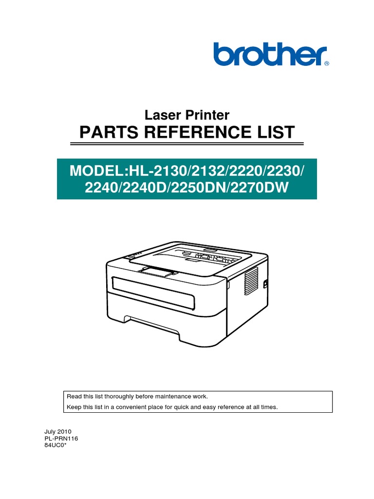 PL HL2220 HL2230 HL2240 HL2240D HL2270DW PDF | PDF | Manufactured Goods ...