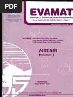 Manual Evamat Vol 1 | PDF