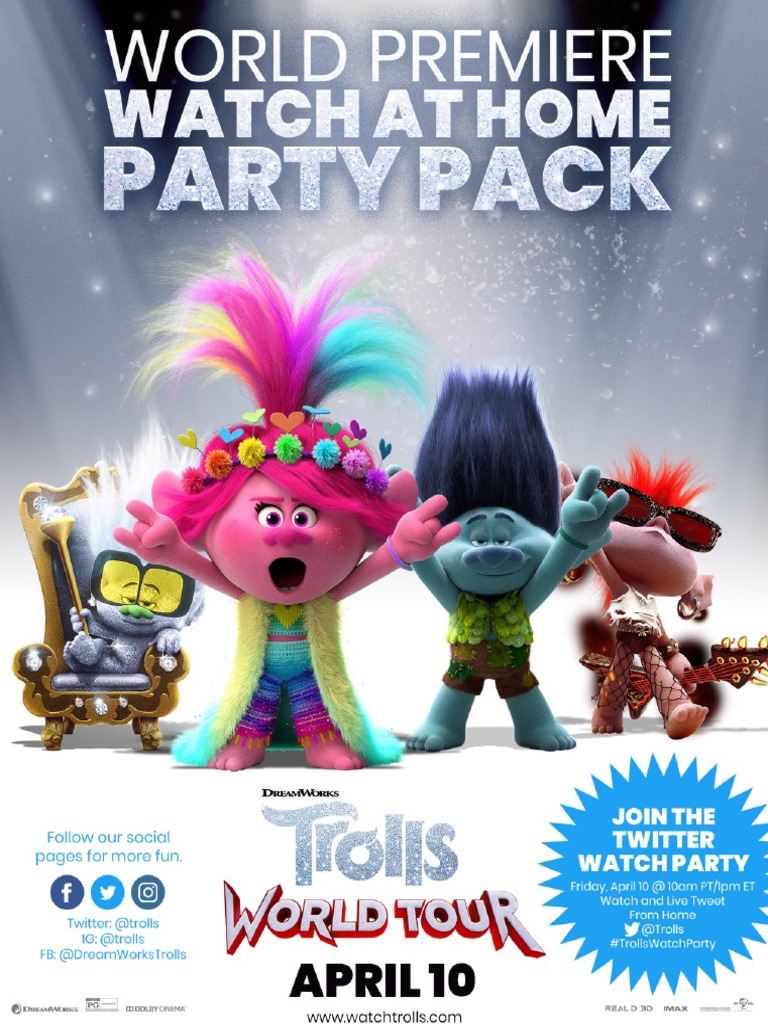 Trolls World Tour Printable Party Pack | PDF