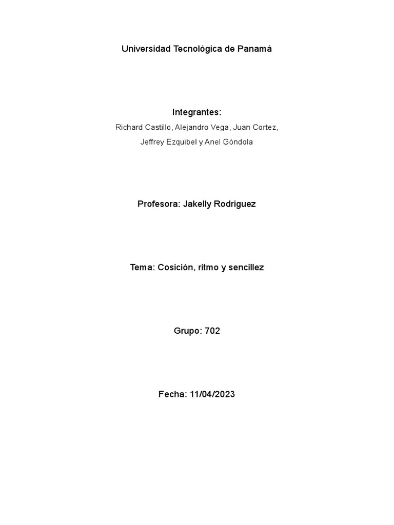 Ritmo, Concisión y Sencillez | PDF | Artes del Lenguaje y Comunicación ...