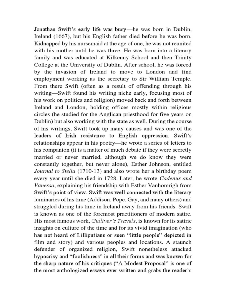 Jonathan Swift | PDF