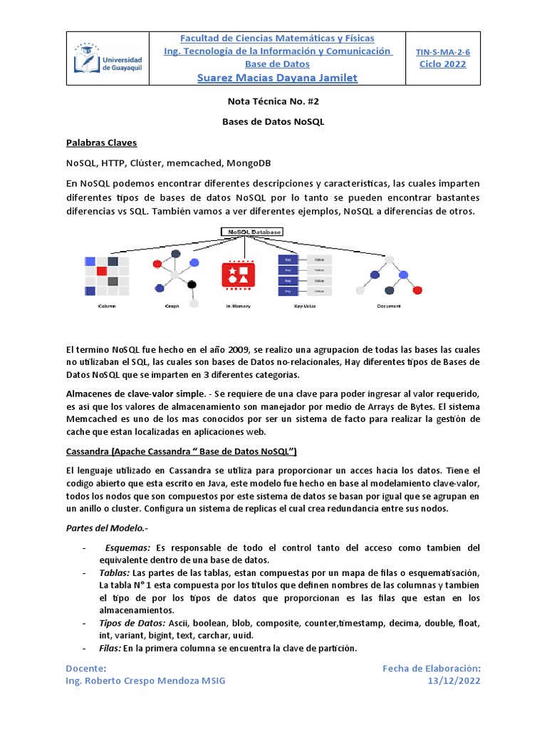 Base de Datos NoSQL | PDF Base de Datos NoSQL | PDF