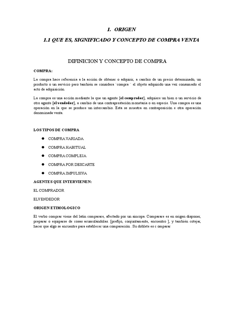 Definición y Concepto de Compra | PDF | Negocios | Finanzas y dinero