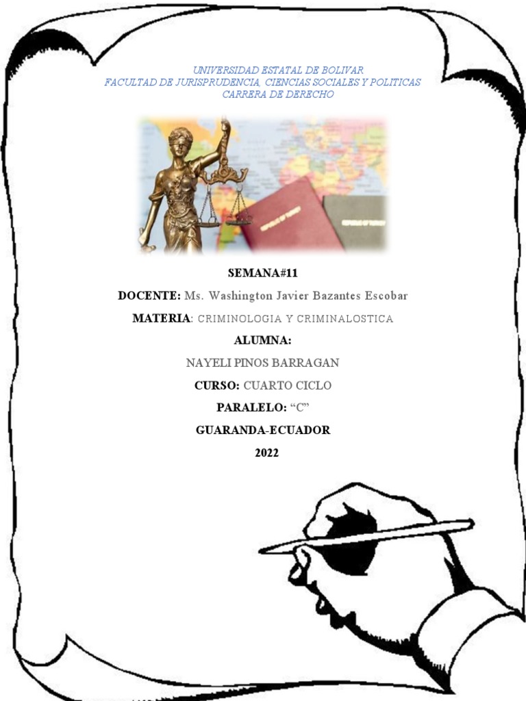 CRIMINOLOGIA Y CRIMINALISTICA (LA PENOLOGIA REFLEXIONES)#11.docx | PDF ...