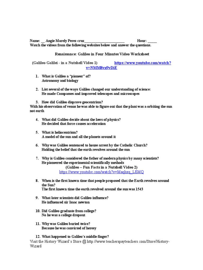 Galileo Galilei - in A Nutshell Video 1 | PDF