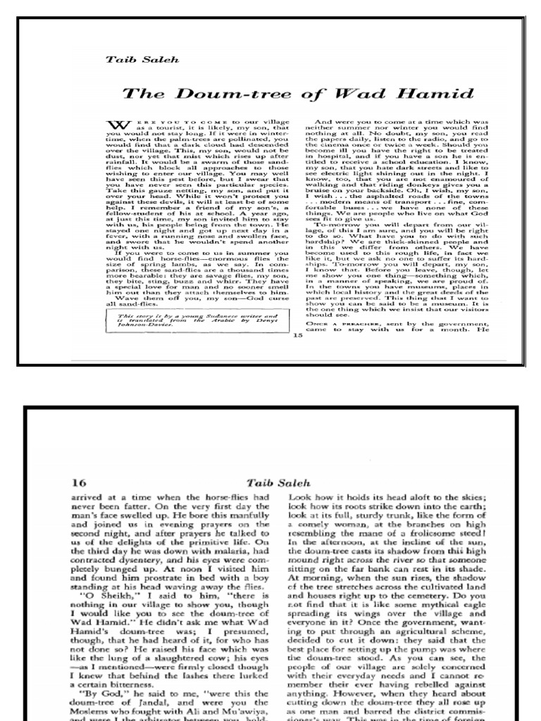 The Doum-Tree of Wad Hamid | PDF