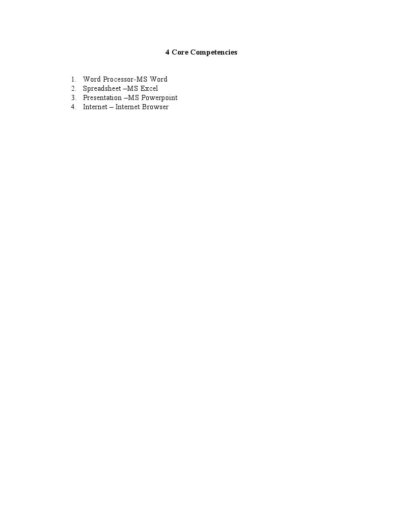 4 Core Competencies | PDF