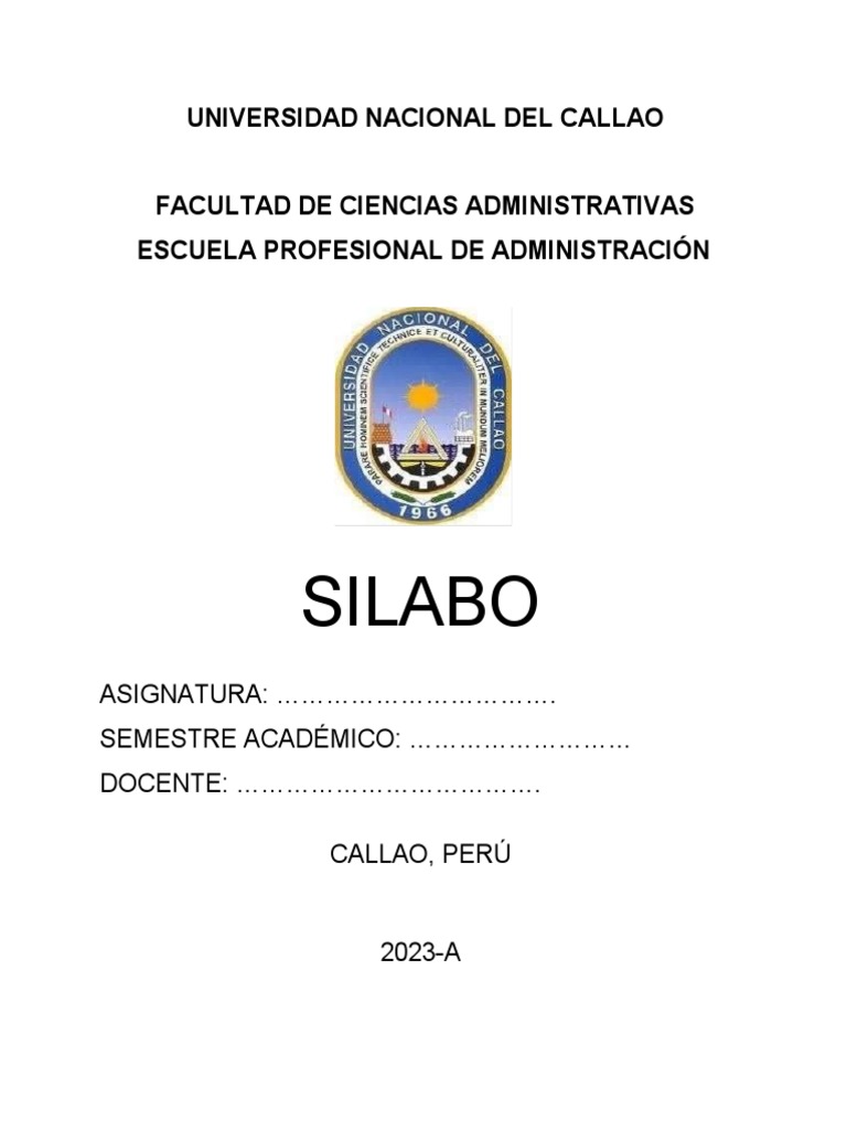 04 Formato - Silabo Por Competencias 2023-A | PDF