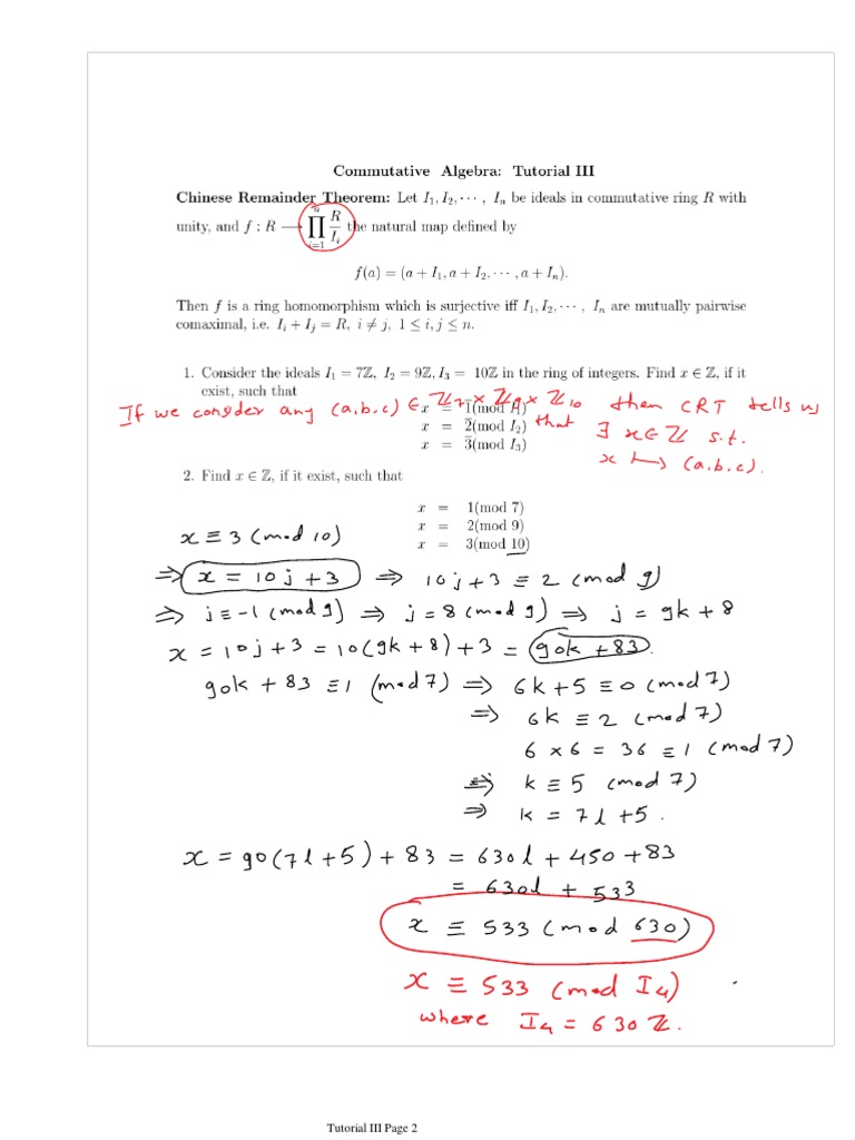 Solved Example of CRT PDF | PDF
