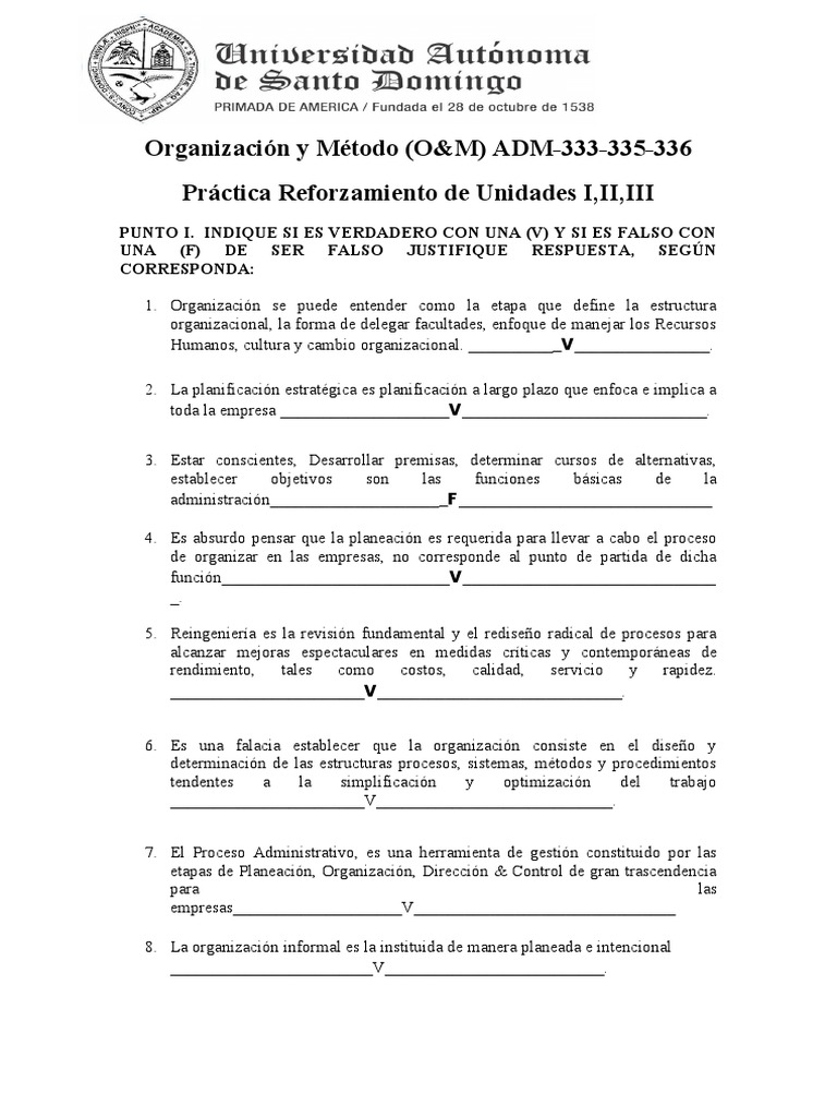 Práctica Reforzamiento O Y M | PDF | Planificación | Planificación ...