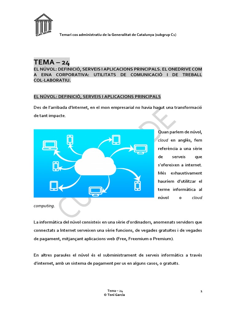E - TEMA 24 - El Núvol I El OneDrive (Agost 2022) PDF | PDF