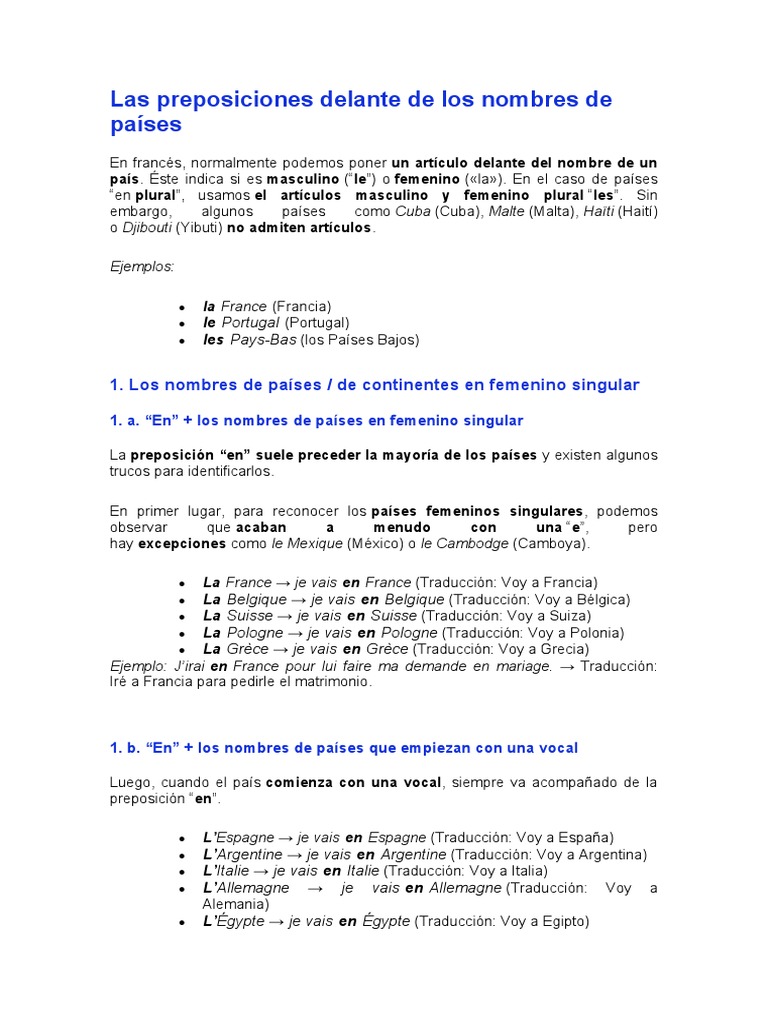 Preposiciones | PDF
