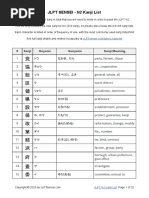 JFT All Vocabulary & Kanji - List | PDF