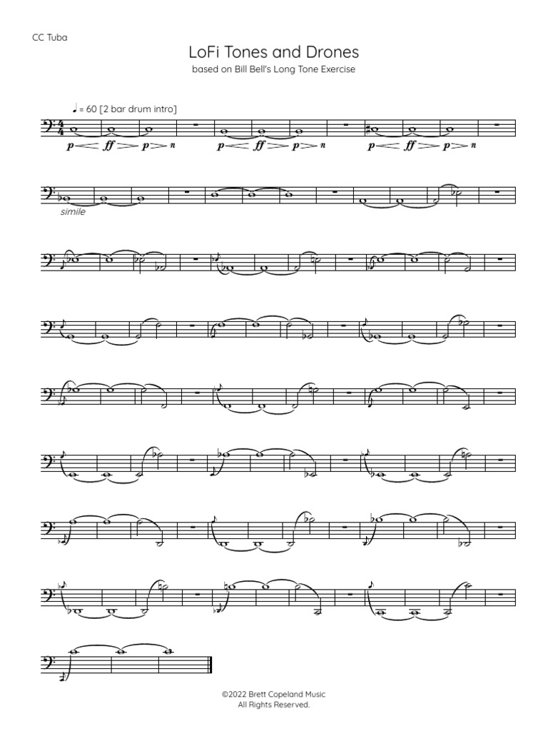 LoFi Tones and Drones (CC Tuba) PDF | PDF