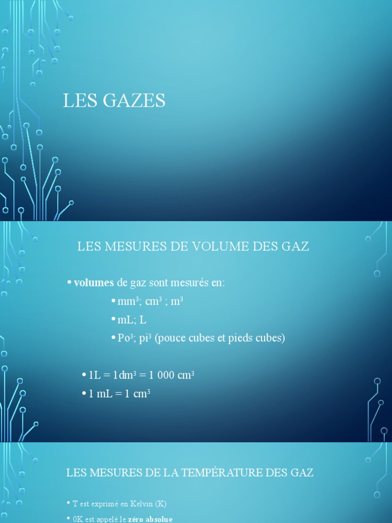 Gaz : TPN, Lois et Mesures | PDF | Méthodes et références pédagogiques ...