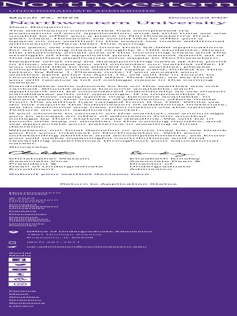 Northwestern University PDF | PDF