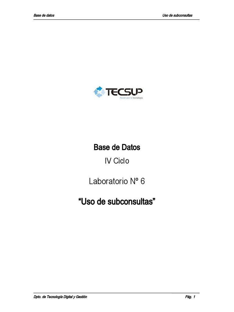 Uso de Subconsultas en SQL | PDF