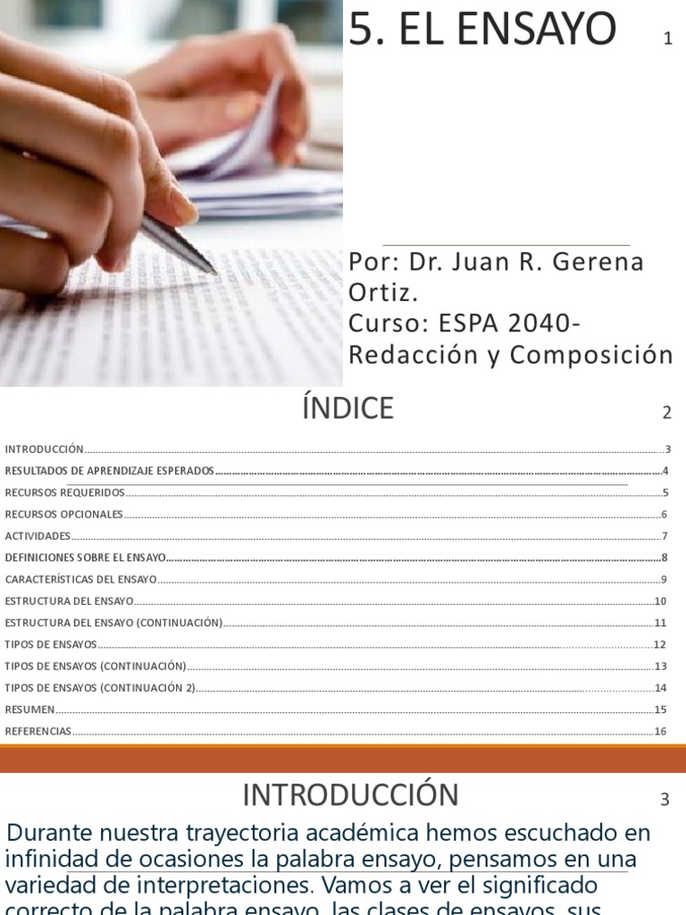 El Ensayo (Espa 2040) | PDF