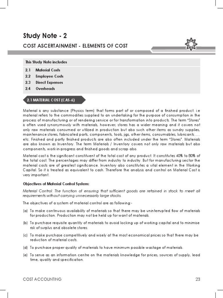 CH 2 - Material Costing PDF | PDF | Business