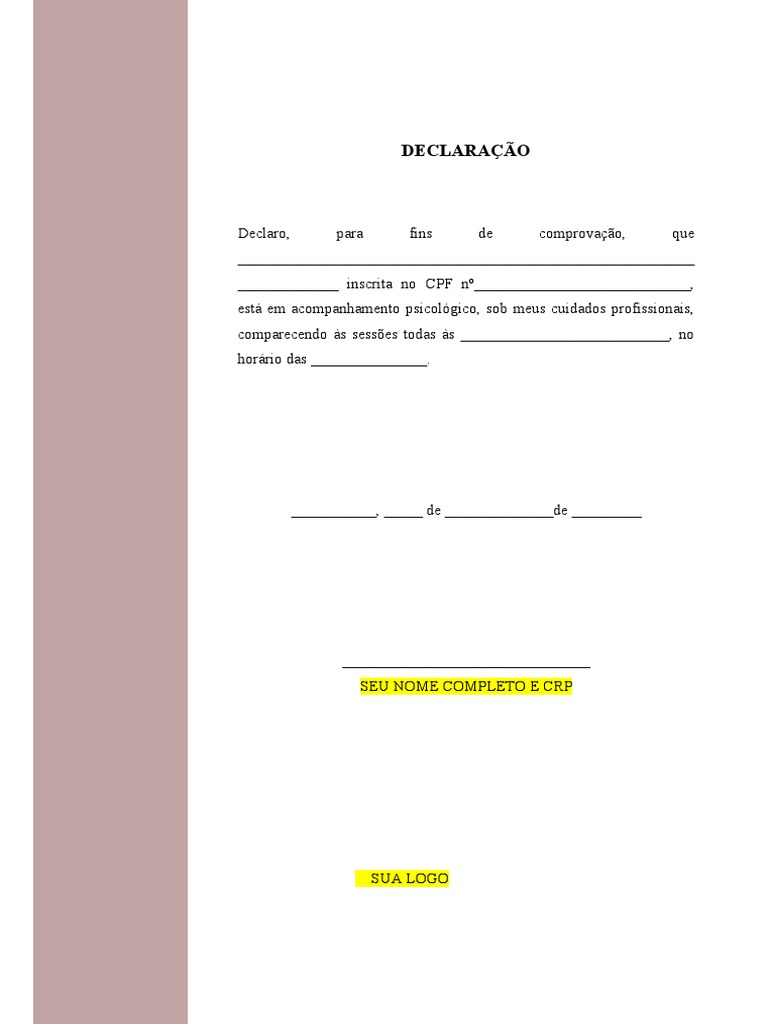 Modelo de Declaracao | PDF