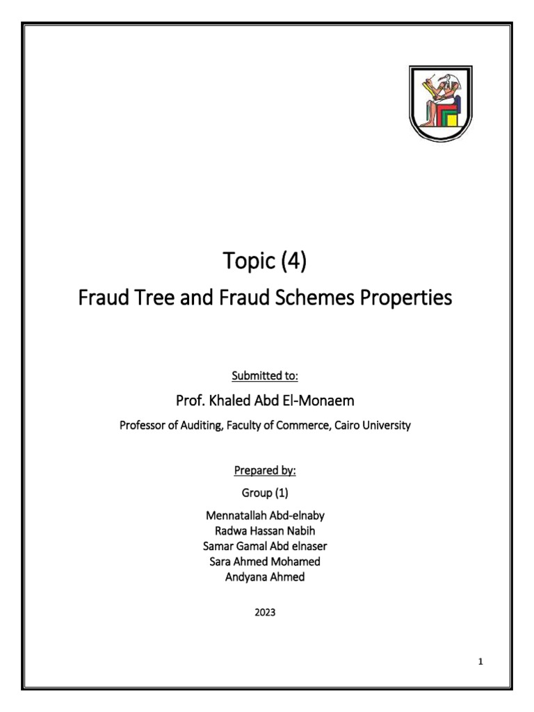 Topic (4) Fraud Tree and Fraud Schemes Properties | PDF | Bribery | Banks