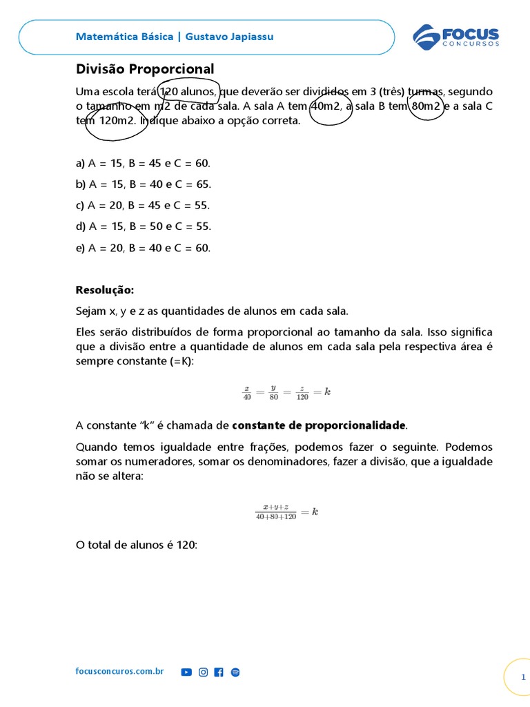 Aula 22 Divisão Proporcional PDF | PDF