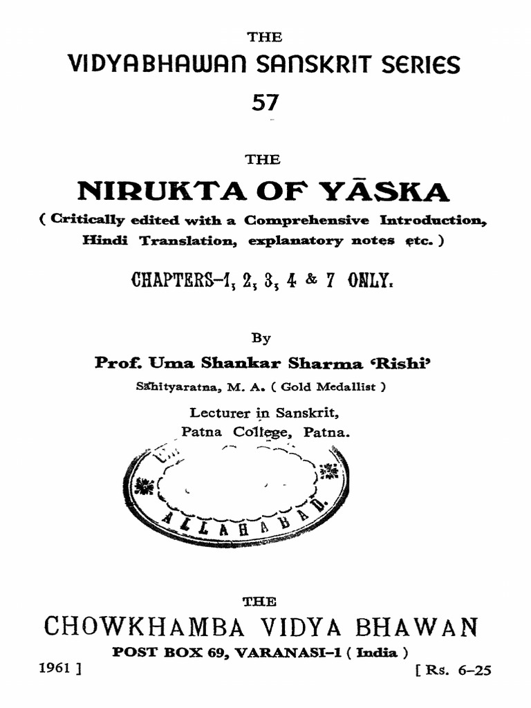 2015 478526 Nirukta-Of PDF | PDF