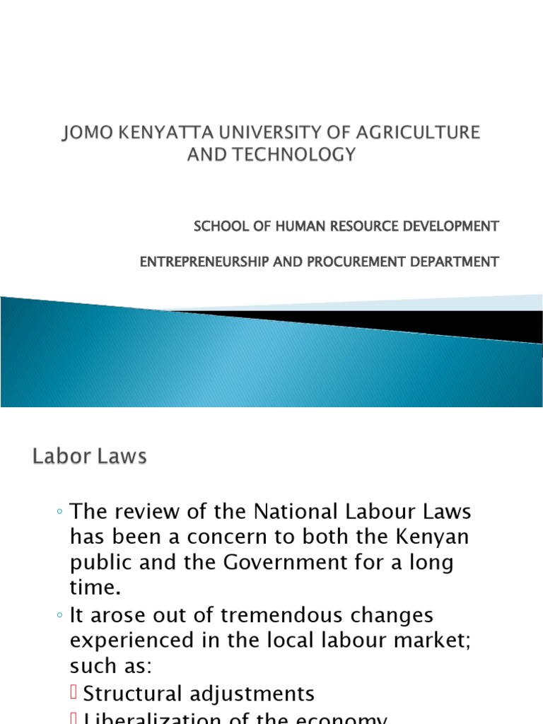 Kenya's Revised Labour Laws Overview | PDF | Finance & Money Management