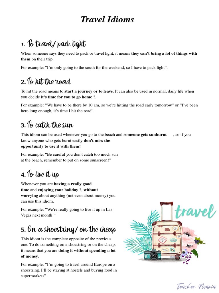 Travel Idioms | PDF